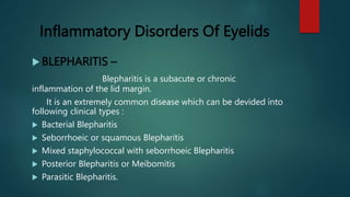 Disease of eyelid ,Anatomy and physiology of eyelid | PPTX