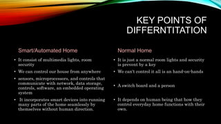 Difference Between Normal & Smart/Automated Home | PPTX