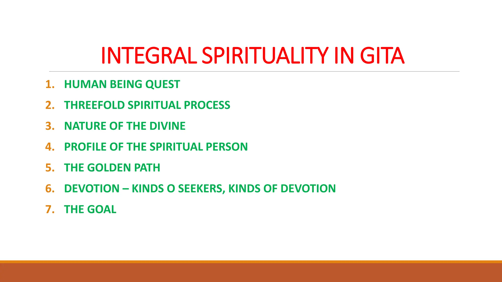 presentation of the gita spirituality for students | PPTX
