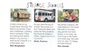 Schools Around The World Year 4 Comprehension Text.pptx