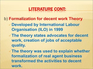 Factors affecting formalization initiative of real estate agents | PPT