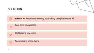 Fathom AI Presentation Pitch Recording | PPTX