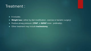 Obstructive sleep apnea (OSA) and Obesity hypoventilation syndrome (OHS ...