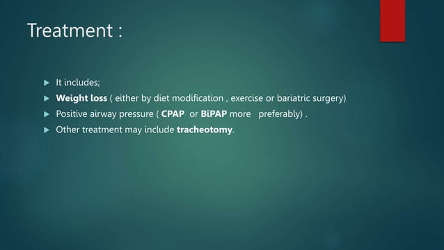 Obstructive sleep apnea (OSA) and Obesity hypoventilation syndrome (OHS ...
