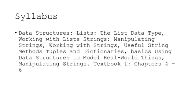 Presentation Python Programming Vtu 6th Sem Ppt