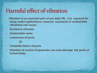 Vibration analysis on engineering field | PPT
