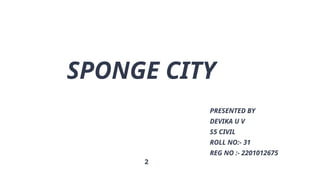 presentation ...pptx Sponge City By CE Student | PPTX