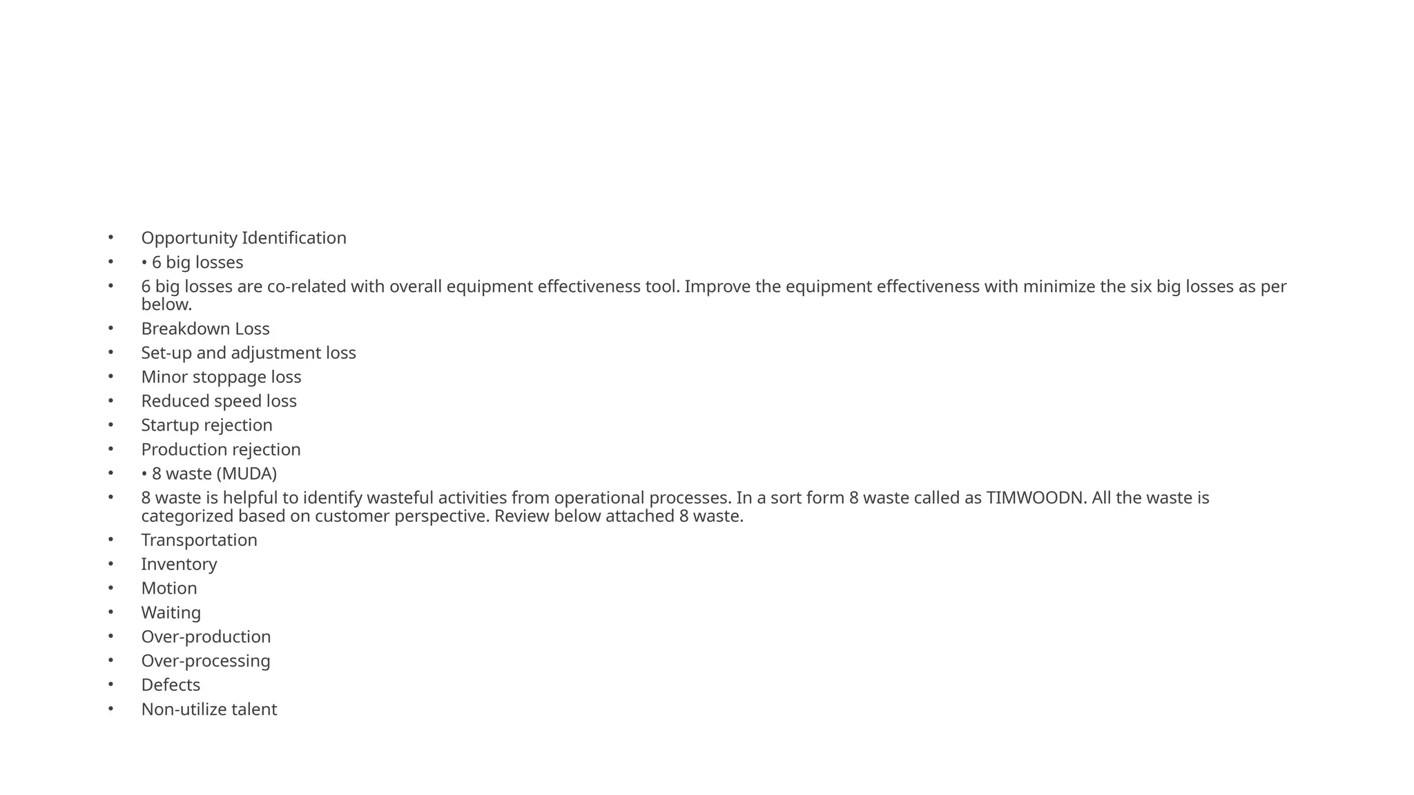 List & Explanation of Lean Manufacturing Tools - | PPT