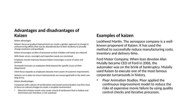 List & Explanation of Lean Manufacturing Tools - | PPT