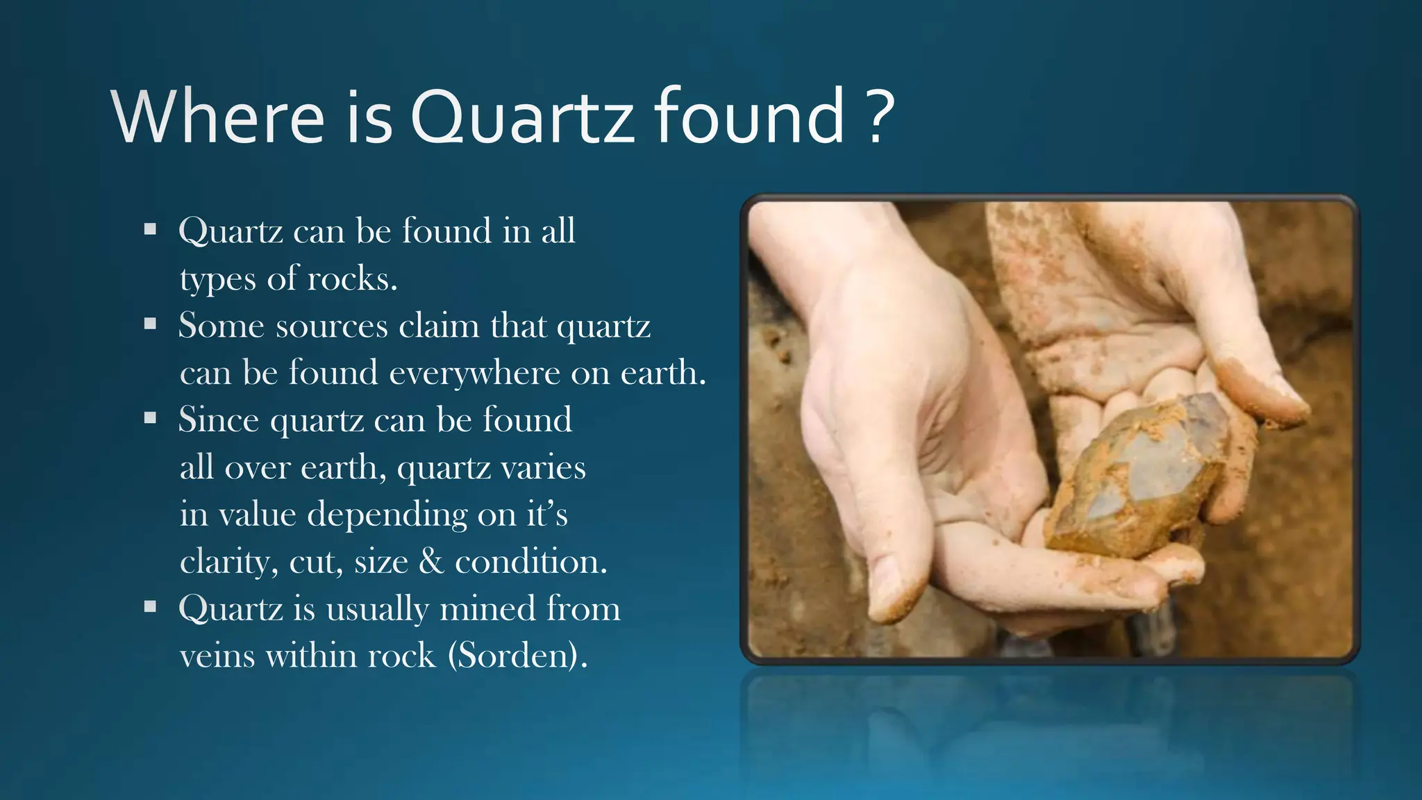 Quartz characterization, properties, applications. | PDF
