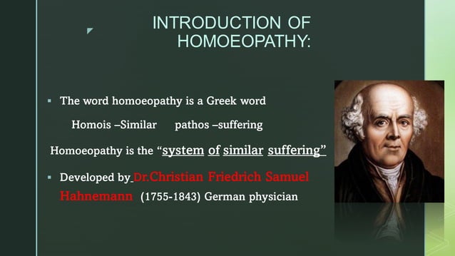 Homeopathy system of madicine in pharmacognosy and phytochemistry | PPT