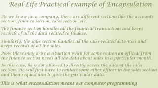 Presentation related to Encapsulation and OOPs | PPT