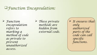 Presentation related to Encapsulation and OOPs | PPT