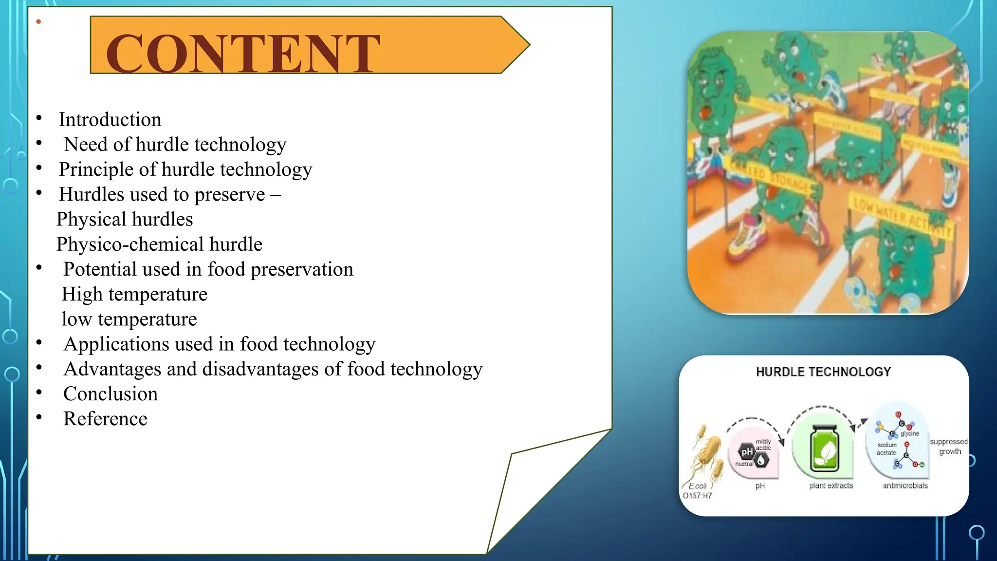 HURDLE TECHNOLOGY AND ITS EFFECTS ON MICROBIAL GROWTH | PPTX