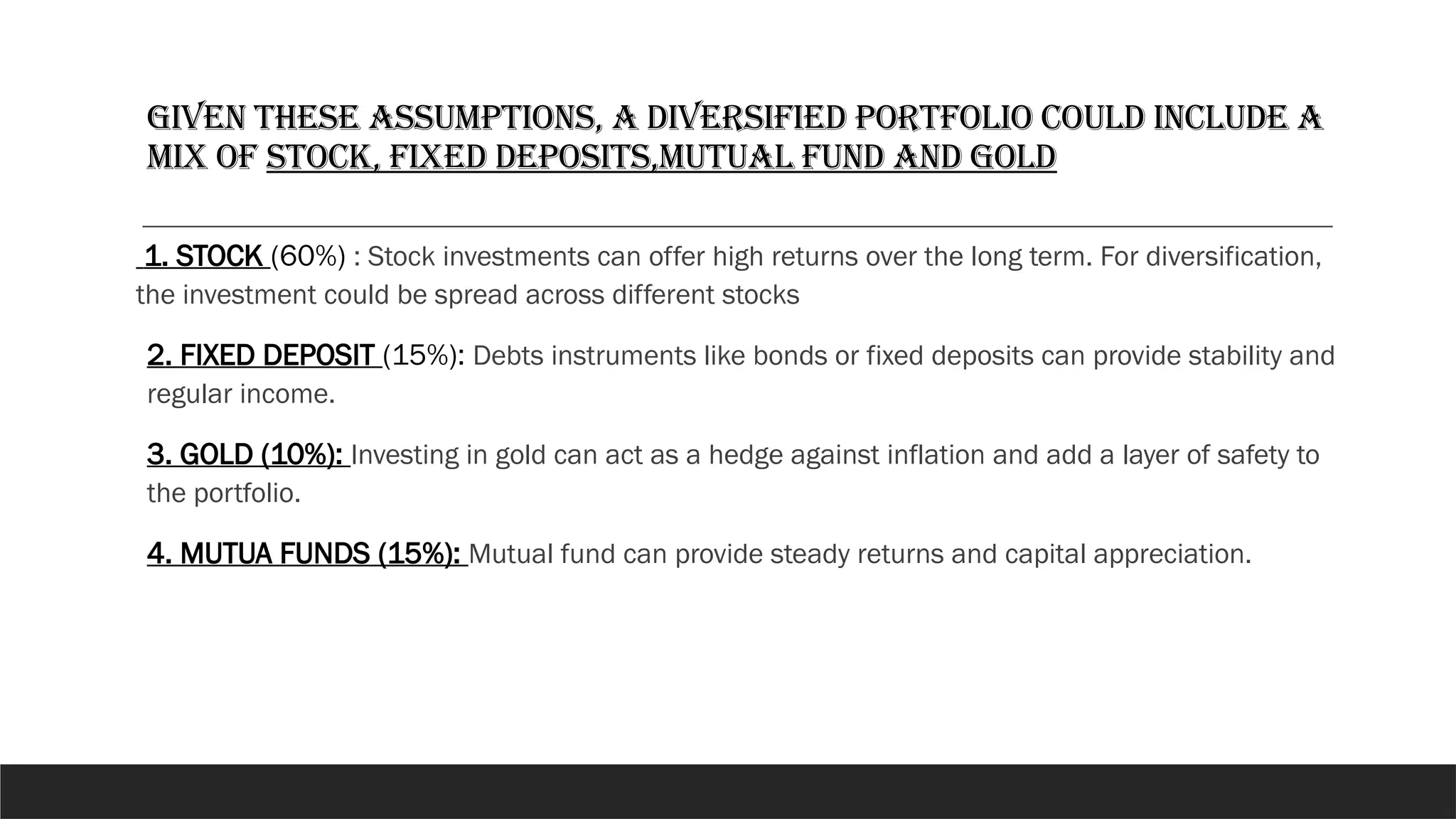 investment portfolio Presentation for finance | PPTX