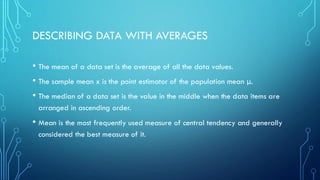 Presentation.pdf for describing data for engineers | PPT
