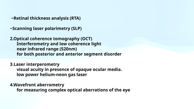 Uses of lasers in ophthalmology and it's importance | PPT