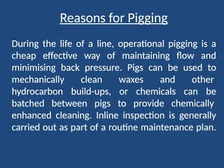 Presentation on Pipeline Pigging and Pig Trap | PPTX