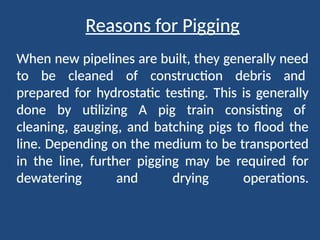 Presentation on Pipeline Pigging and Pig Trap | PPTX