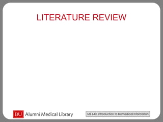 PRESENTATION ON HOW TO WRITE A LITERATURE REVIEW.ppt