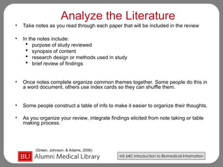 PRESENTATION ON HOW TO WRITE A LITERATURE REVIEW.ppt
