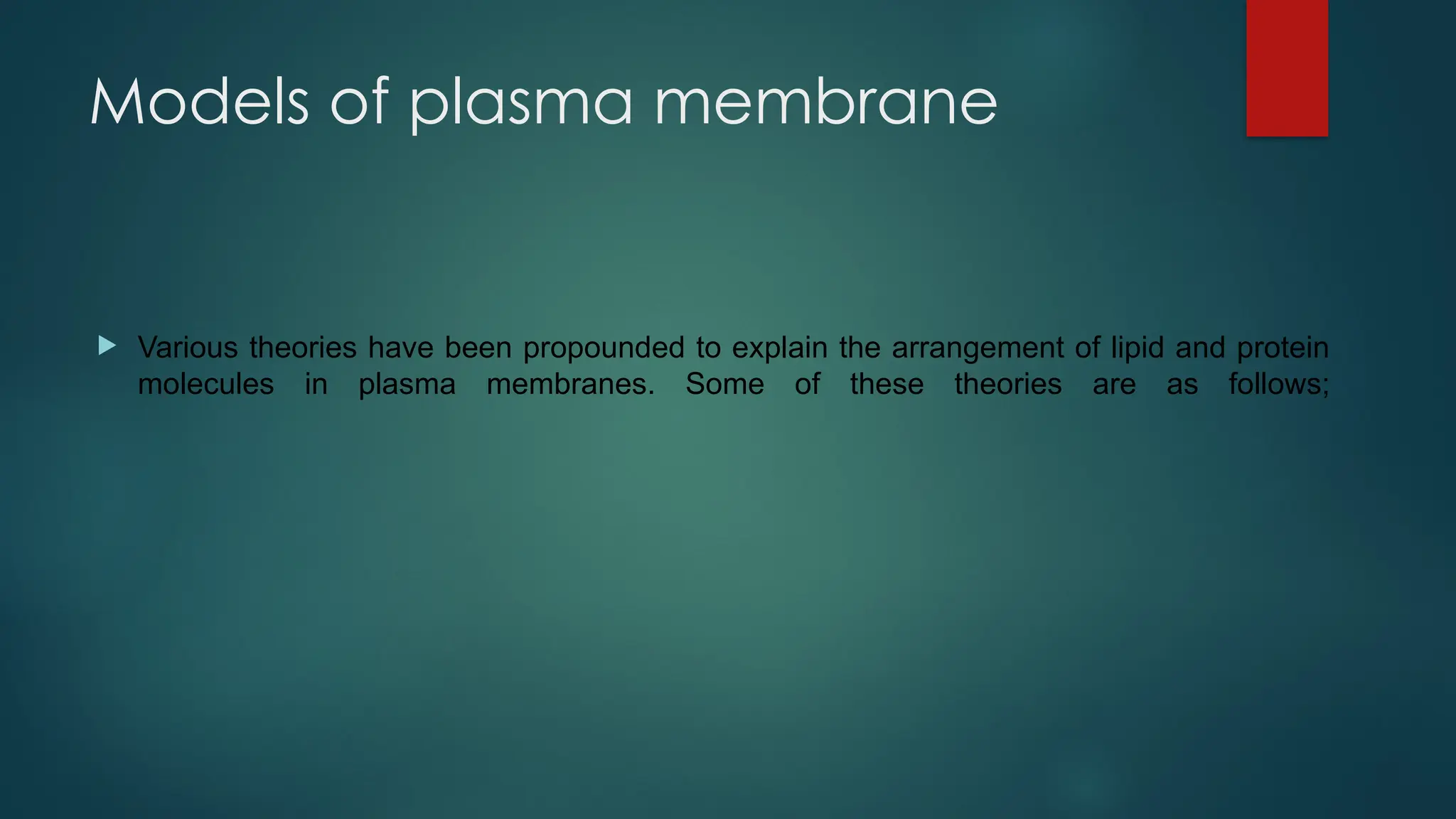 different types of plasma membrane model | PPTX