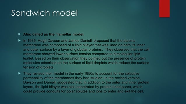 different types of plasma membrane model | PPTX