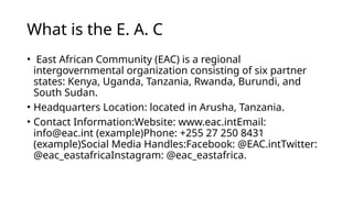 Presentation about East Africa Community | PPTX