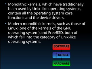 OS Architectures and Different Kernel Approaches | PPT
