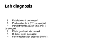 Disseminated intravascular coagulation ppt | PPTX