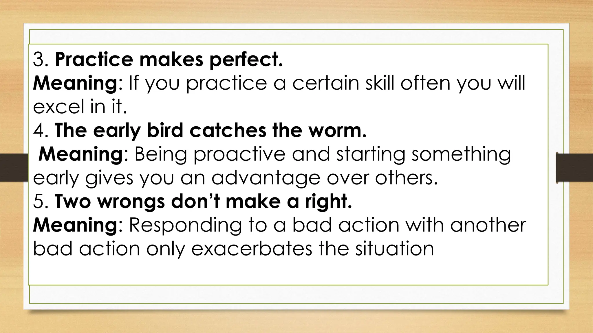 This presentation is all about proverbs. | PPTX