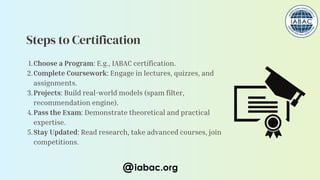 How to Become a Certified Machine Learning Expert | IABAC | PPT