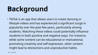 Tiktok vs Academic Performance of Grade 10 students | PPTX