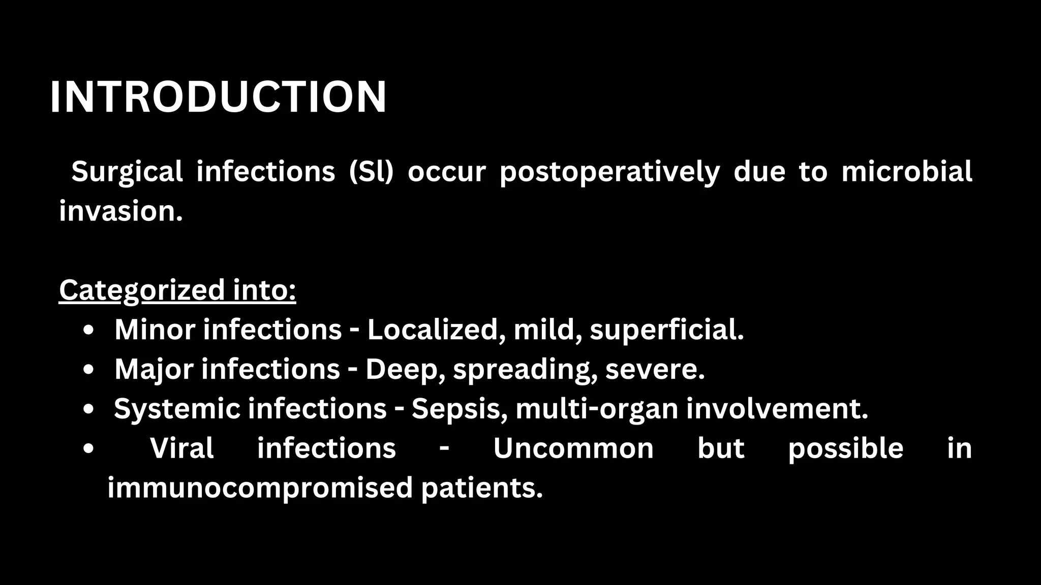 Surgical infection In Viral Major Minor Infections | PDF