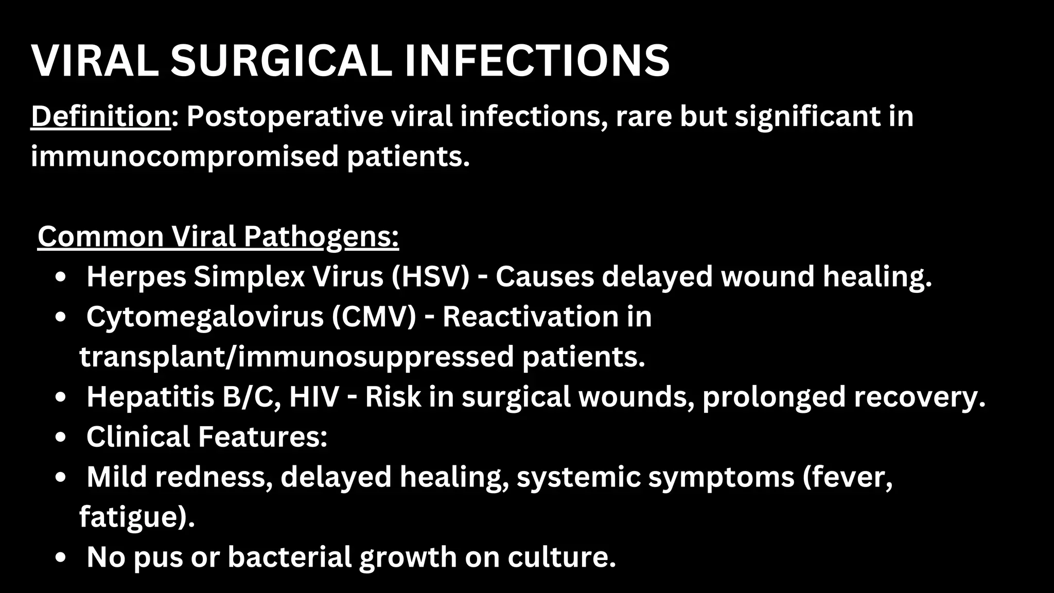 Surgical infection In Viral Major Minor Infections | PDF