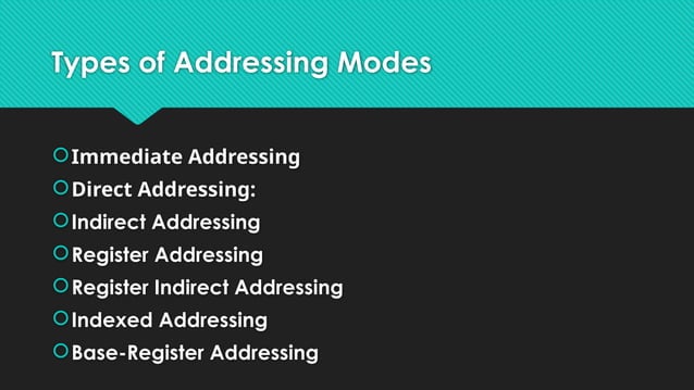 Addressing modes in Computer organisation | PPTX