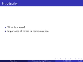 Presentation.pdf presentation on tenses which includes all types of ...