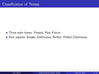 Presentation.pdf presentation on tenses which includes all types of ...