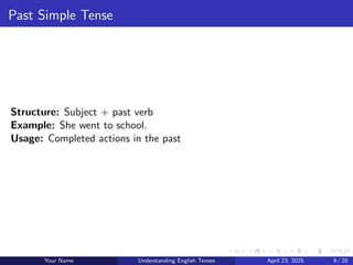 Presentation.pdf presentation on tenses which includes all types of ...