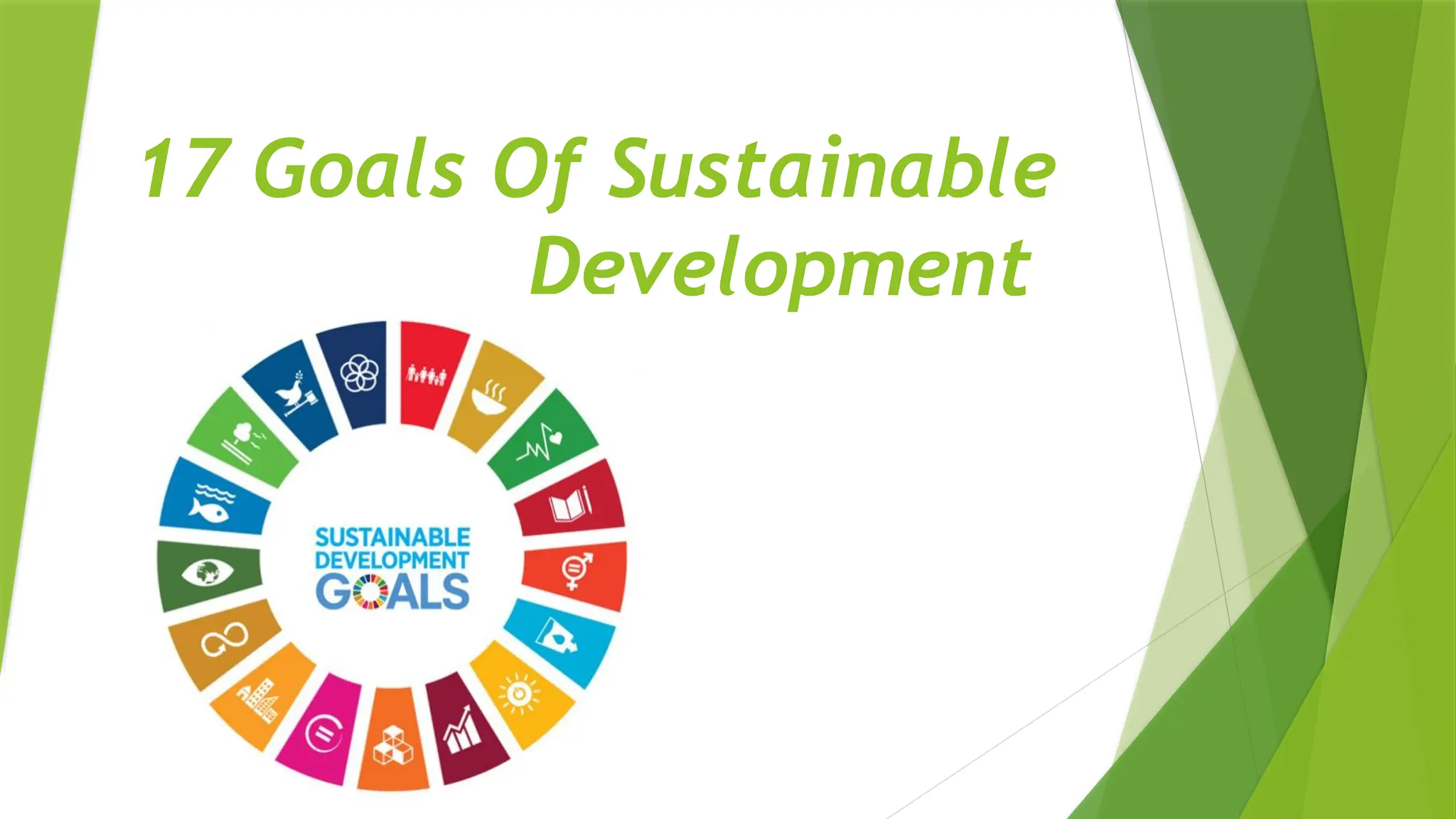 17 Goals Of Sustainable Development presentation | PPTX
