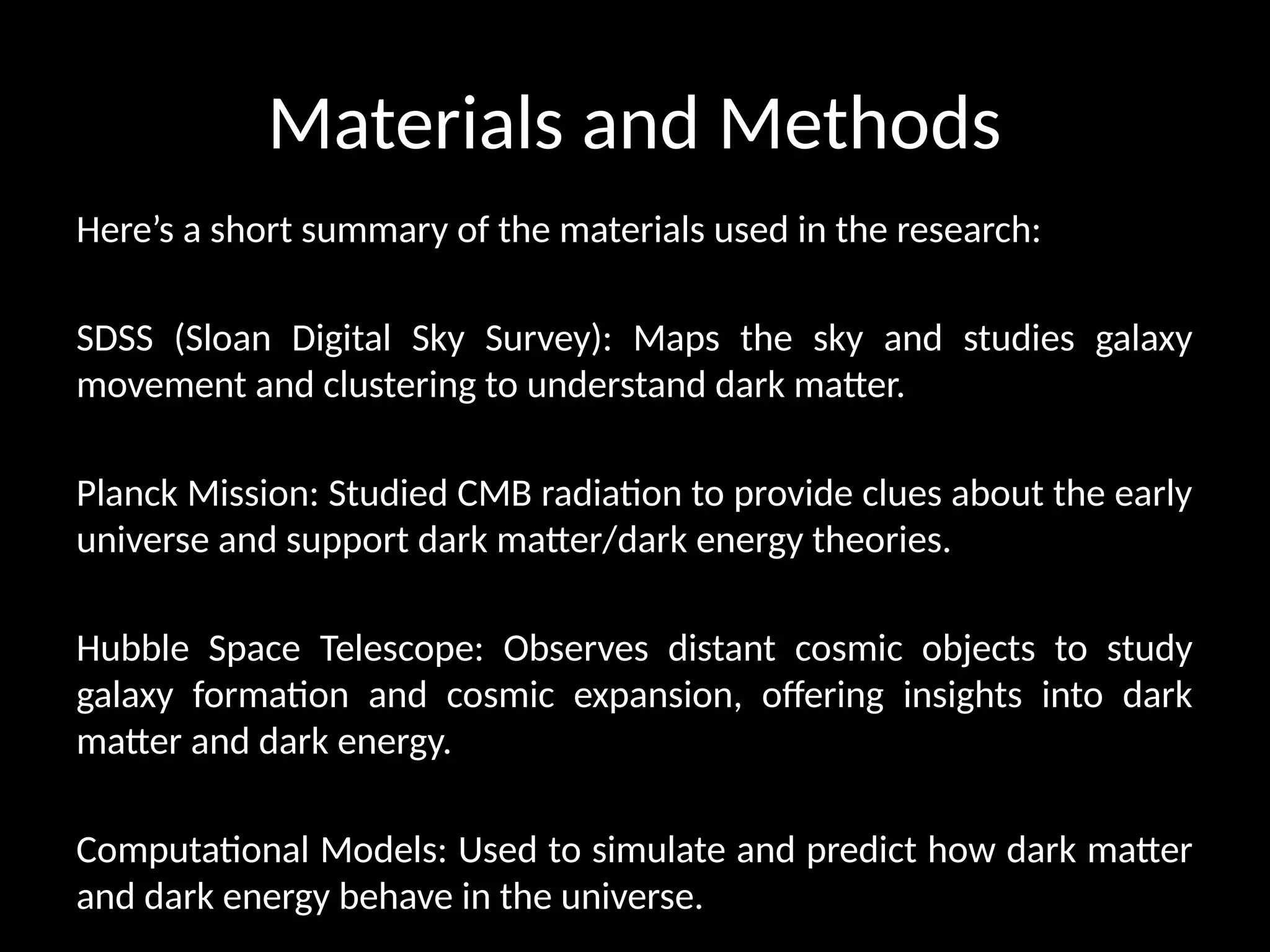 Presentation on dark matter and dark energy | PPTX
