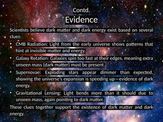 Presentation on dark matter and dark energy | PPT