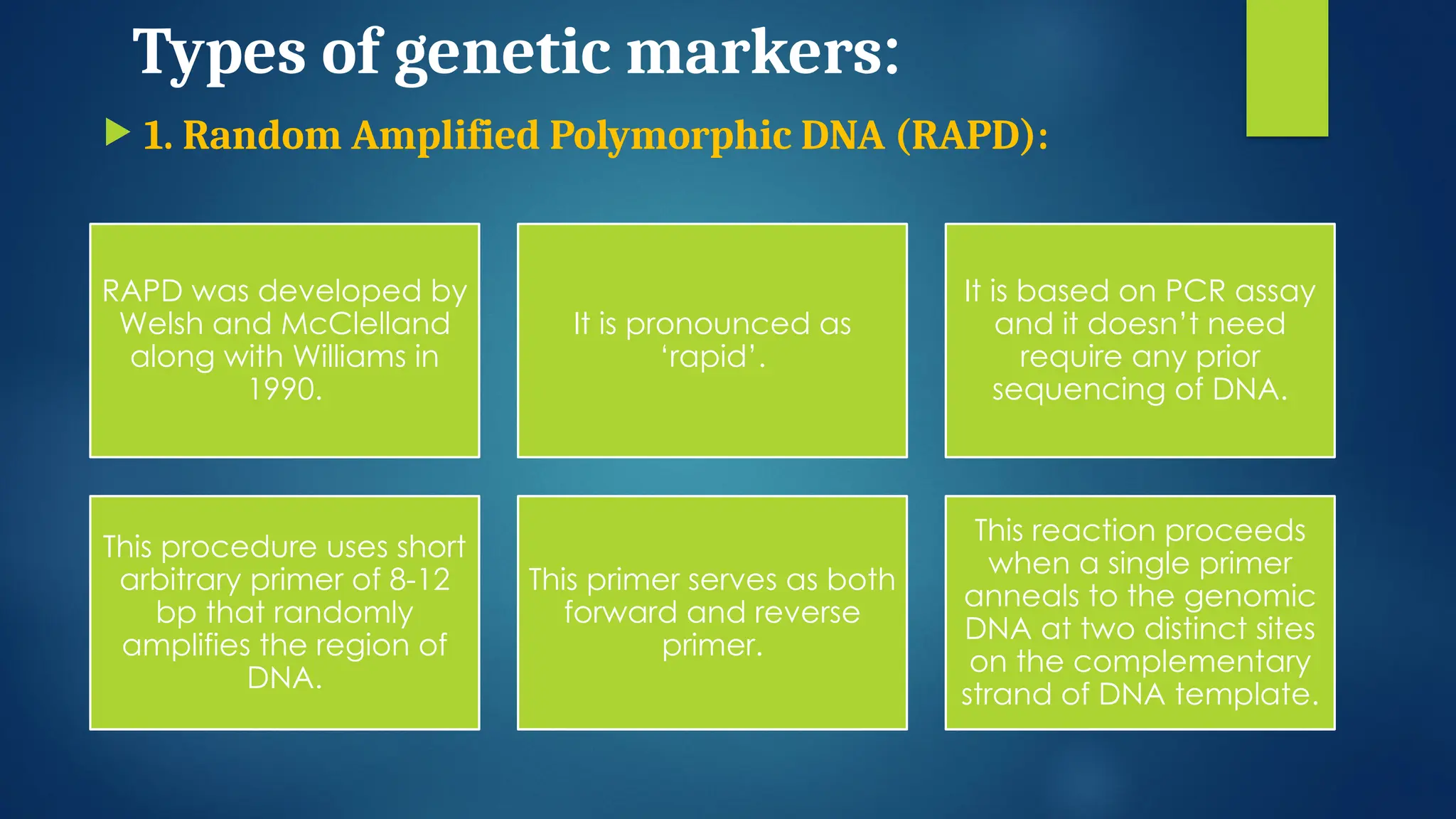 Molecular Marker - types and it's application | PPT