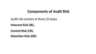 Types of Risk, Audit Risk, Control Risk, examples Details | PPT