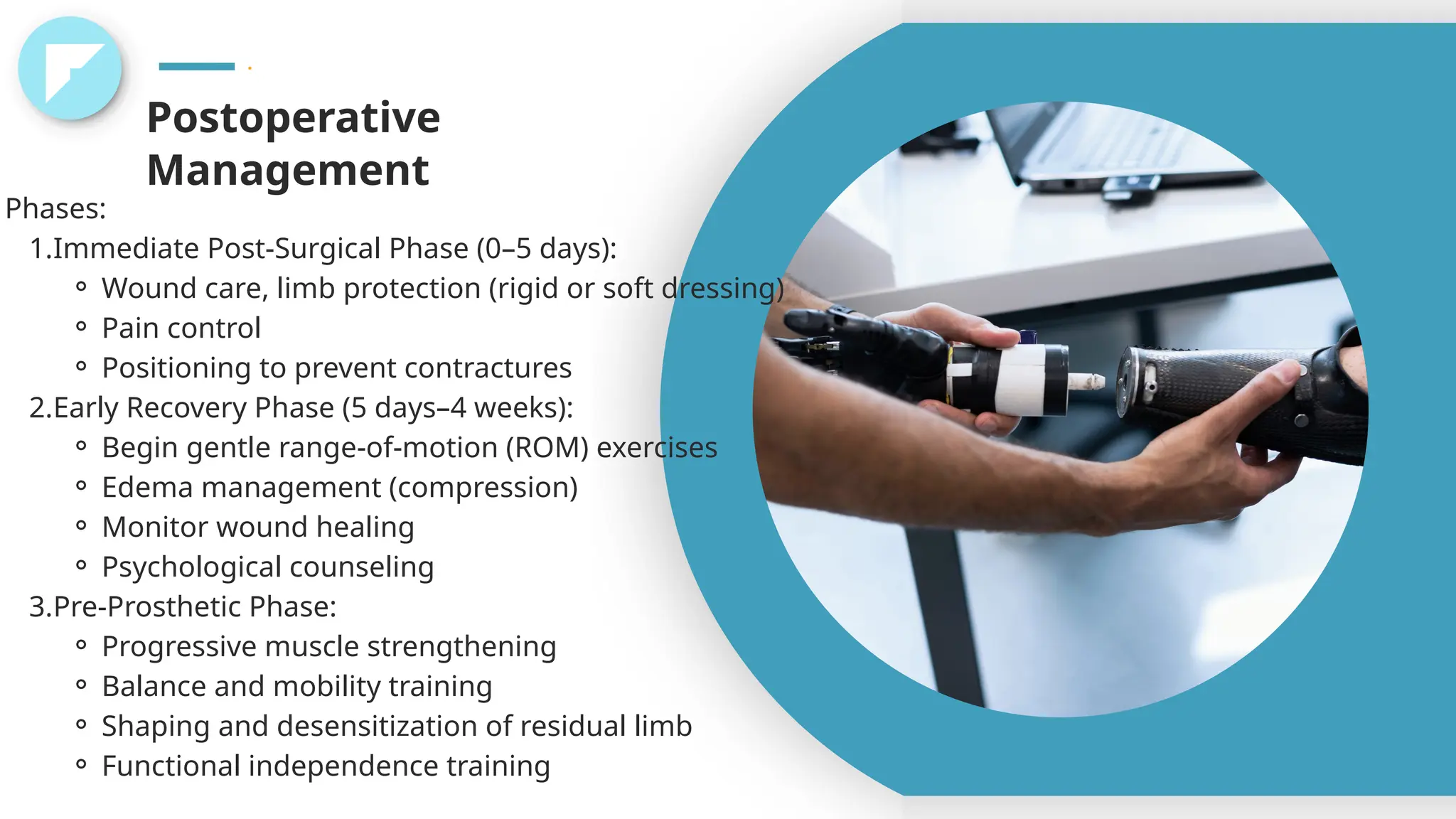 Prosthetics early management by Dr.RUMAISA PT | PPTX