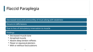 Signs and symptos of paraplegia and possible cures | PPTX