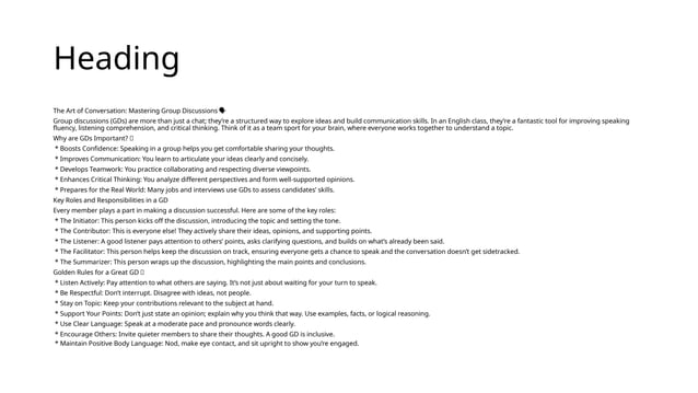 Group Discussions English Classes Now Live | PPTX