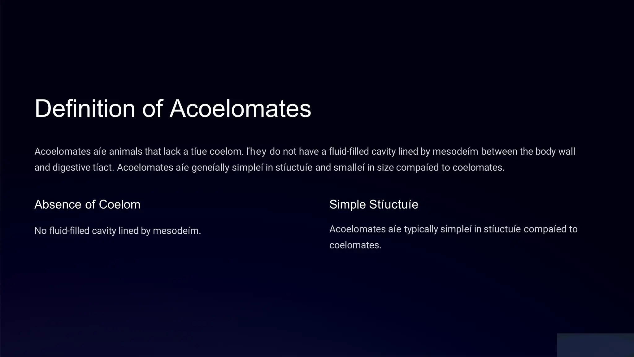 PPT on the introduction to coelomates and acoelomates me | PDF