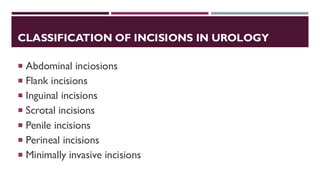 Urological Incisions Complete Overview Presentation | PDF
