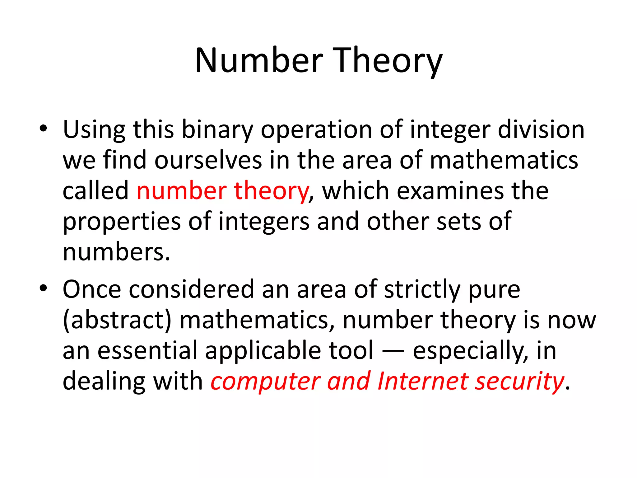 Presentation 2c number theory | PPT | Free Download